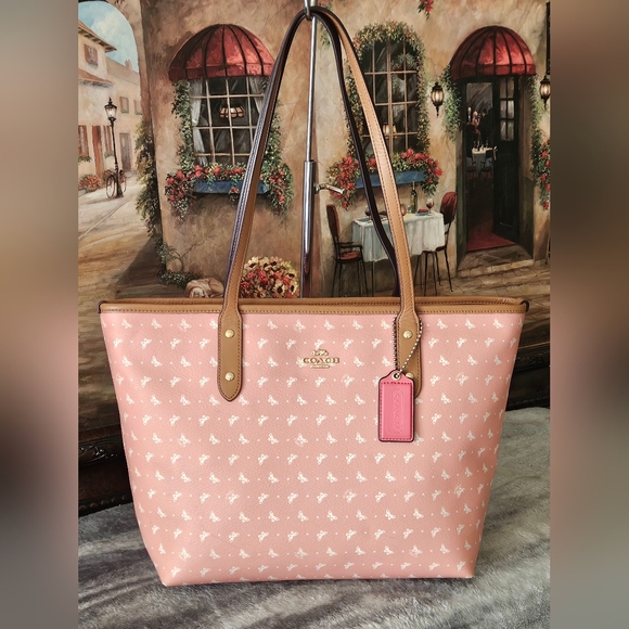 Coach | Bags | Coach Butterfly Dot City Zip Tote | Poshmark